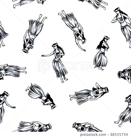 Hula pattern, - Stock Illustration [86535734] - PIXTA