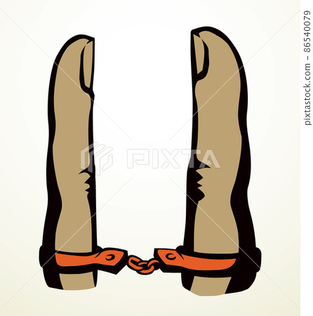 Trapped finger. Vector drawing. Relationship... - Stock Illustration ...