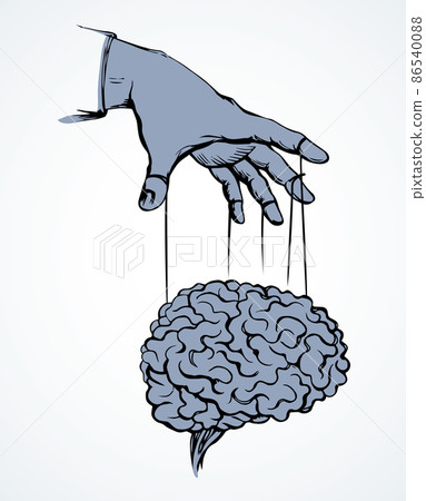 Man is a puppet. Vector drawing - Stock Illustration [86540088] - PIXTA