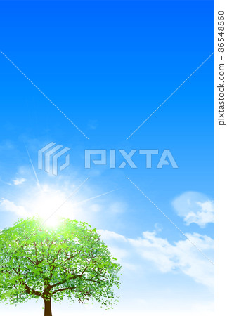 New green tree scenery background - Stock Illustration [86548860] - PIXTA