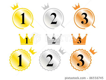 Illustration set of ranking icons - Stock Illustration [86558745] - PIXTA