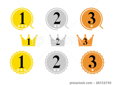 Illustration set of ranking icons - Stock Illustration [86558749] - PIXTA
