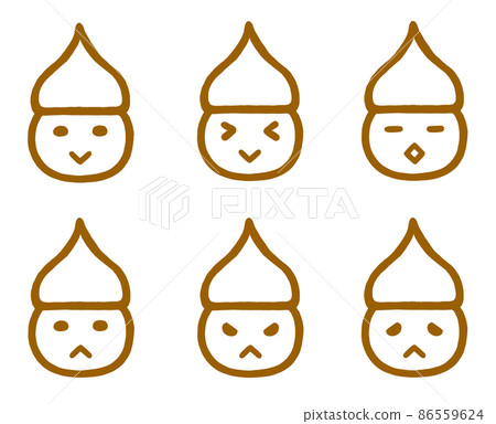 Dwarf facial expression set (line drawing) - Stock Illustration ...