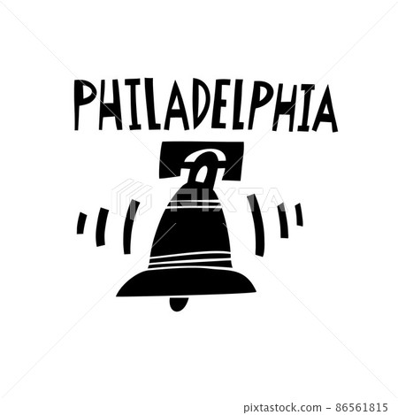 Vector hand drawn symbol of Philadelphia.... - Stock Illustration ...