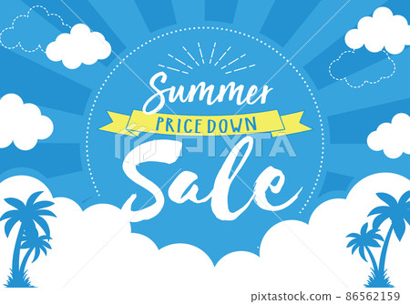 Summer sale store poster horizontal - Stock Illustration [86562159] - PIXTA