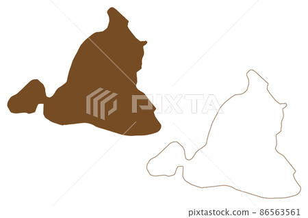 Northbrook island (Russia, Russian Federation,... - Stock Illustration ...