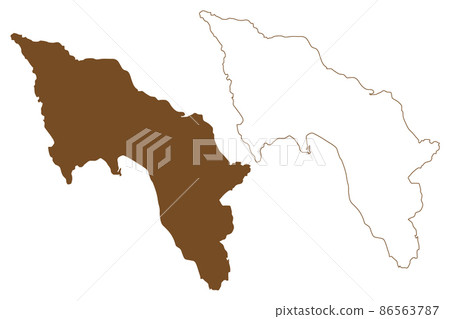 Sandoy island (Kingdom of Denmark, Faroe... - Stock Illustration ...