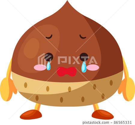 Illustration of a cute chestnut character that... - Stock Illustration ...