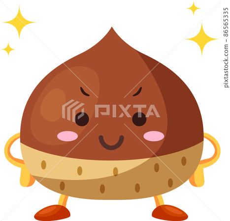 Illustration of a cute chestnut character with... - Stock Illustration ...