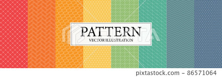 Assembly of seamless patterns, abstract shapes... - Stock Illustration ...