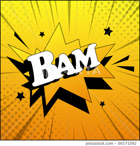 Comic lettering BAM on white background - Vector - Stock Illustration ...