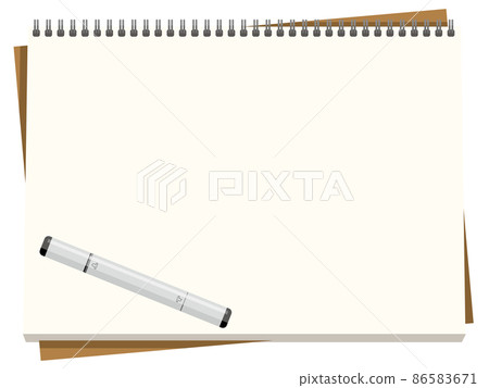 Sketchbook and pen - Stock Illustration [86583671] - PIXTA