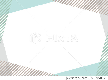 Geometric frame chocolate mint color - Stock Illustration [86595067 ...