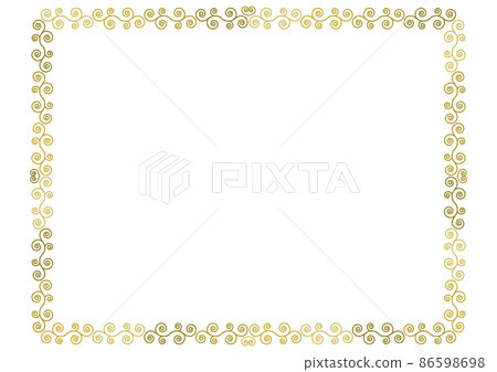 Arabesque arabesque frame illustration gold - Stock Illustration ...