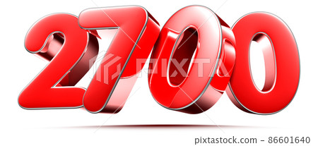number 2700 red. - Stock Illustration [86601640] - PIXTA