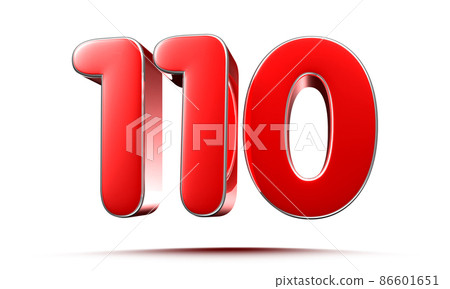 number 110 red. - Stock Illustration [86601651] - PIXTA