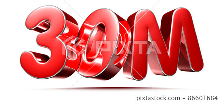30m red. - Stock Illustration [86601684] - PIXTA