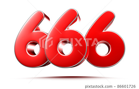 number 666 red. - Stock Illustration [86601726] - PIXTA