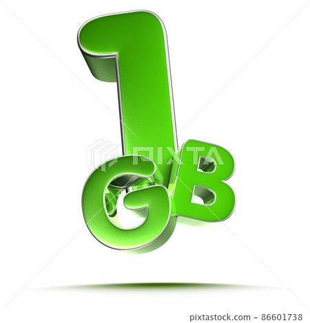 1 Gb green. - Stock Illustration [86601738] - PIXTA