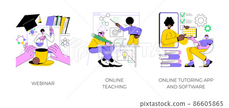 E-learning abstract concept vector illustration... - Stock Illustration ...