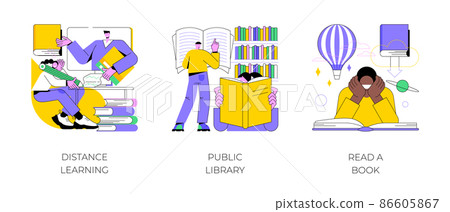 Off campus learning abstract concept vector... - Stock Illustration ...