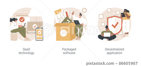 Application service abstract concept vector... - Stock Illustration ...