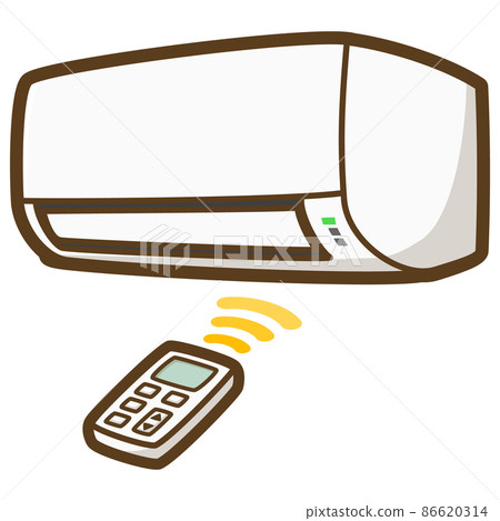 Air conditioner and remote control - Stock Illustration [86620314] - PIXTA