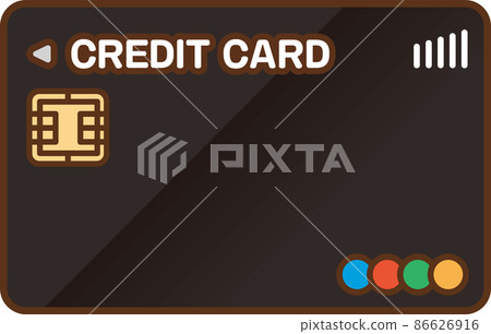 Black numberless credit card illustration - Stock Illustration ...