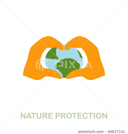 Nature Protection flat icon. Colored element... - Stock Illustration ...