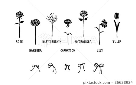 Simple and fashionable single flower decoration... - Stock Illustration ...