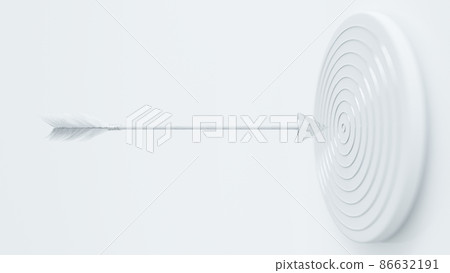 Arrow or dart are rushing to white dartboard.... - Stock Illustration ...