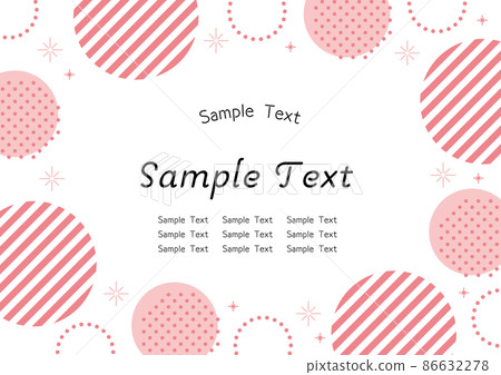 Circle dot frame pink - Stock Illustration [86632278] - PIXTA
