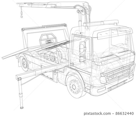 Vector Illustration of Tow Truck. Towing.... - Stock Illustration ...