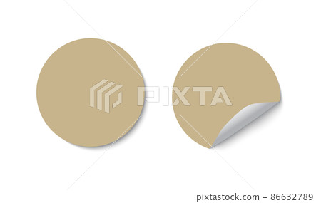 Round sticker badge vector mock up isolated - Stock Illustration ...