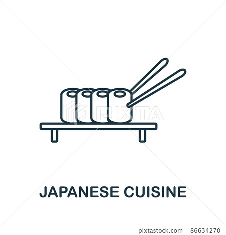 Japanese Cuisine icon. Line element from...-插圖素材 [86634270] - PIXTA圖庫