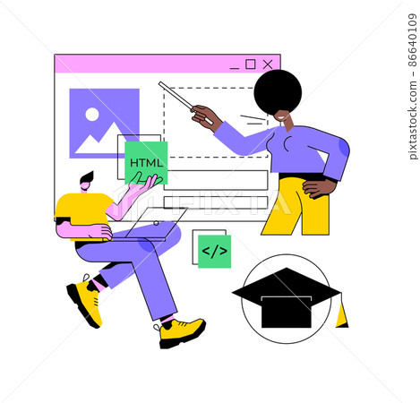 Web development courses abstract concept vector... - Stock Illustration ...