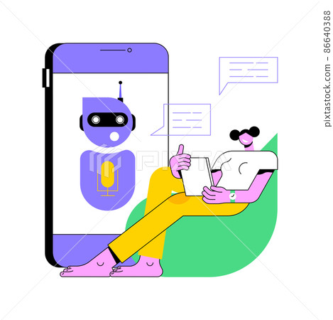 Chatbot virtual assistant abstract concept... - Stock Illustration ...