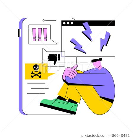 Internet trolling abstract concept vector... - Stock Illustration ...
