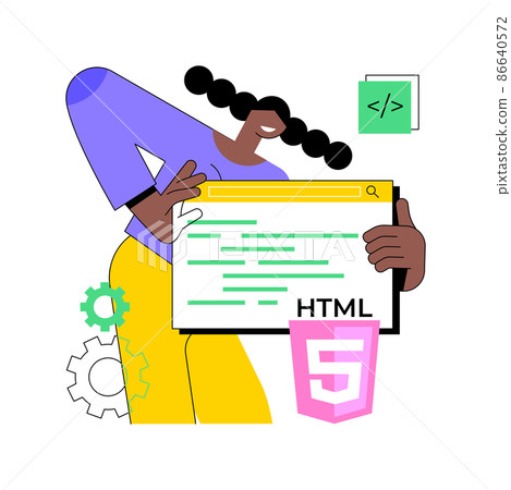 HTML5 website development abstract concept... - Stock Illustration [86640572] - PIXTA