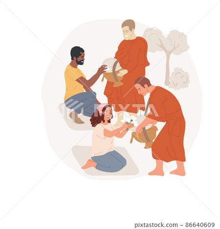 Making offerings abstract concept vector... - Stock Illustration ...