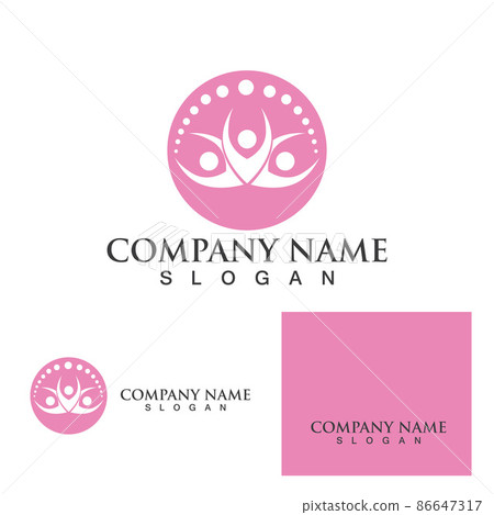 Community ONION people care logo and symbols... - Stock Illustration ...
