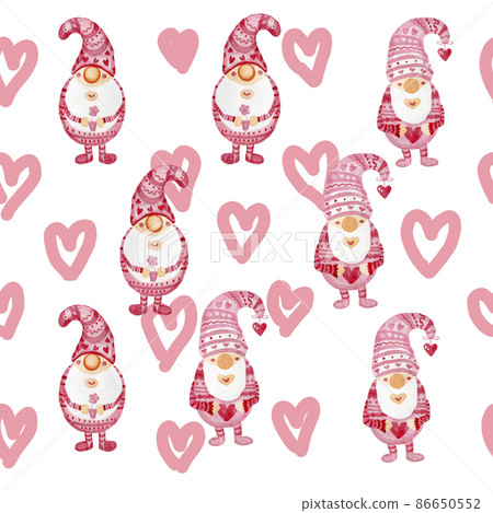 Valentine's Day Seamless Pattern Digital Paper... - Stock Illustration ...