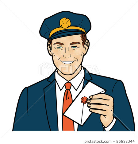 Postal worker illustration - Stock Illustration [86652344] - PIXTA