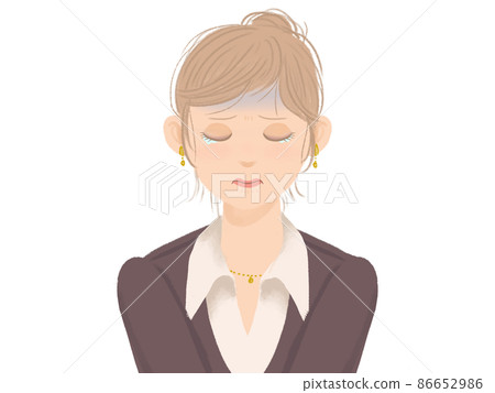 Working female office lady, apology - Stock Illustration [86652986] - PIXTA
