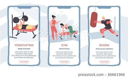 Cartoon flat characters on smartphone app... - Stock Illustration ...