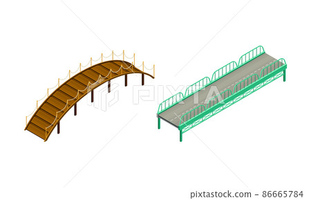 Fixed Bridge with Tie Rod and oated with... - Stock Illustration ...