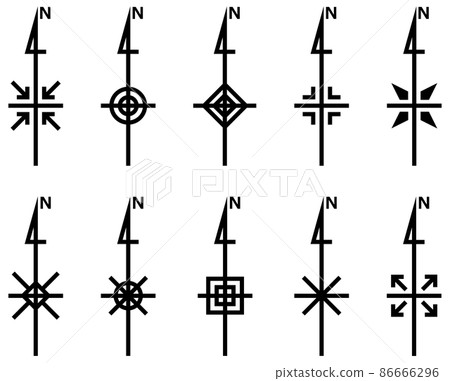 Illustration of directional mark indicating... - Stock Illustration ...