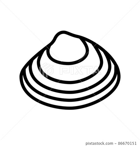 surf clam line icon vector illustration - Stock Illustration [86670151 ...