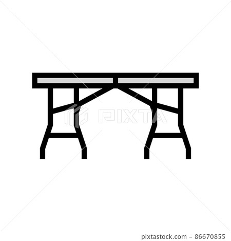 folding table color icon vector illustration - Stock Illustration ...