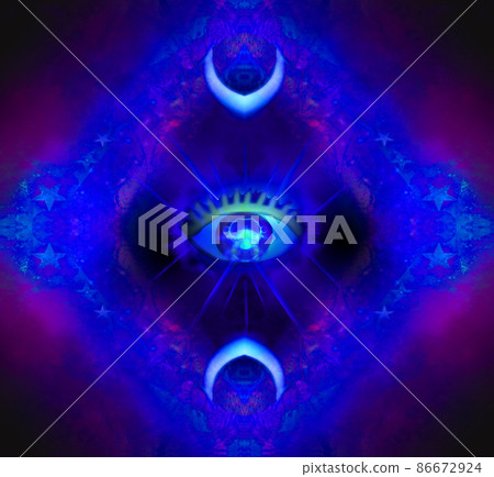 illustration of a third eye mystical sign - Stock Illustration ...